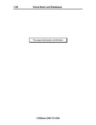 Visual basic databases | PDF