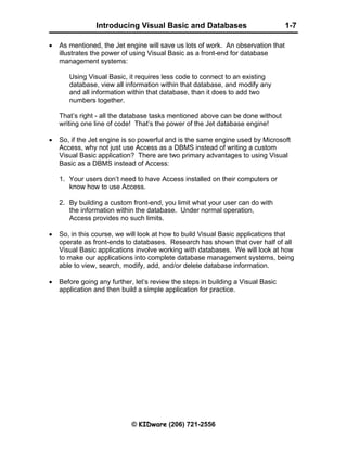 Visual basic databases | PDF