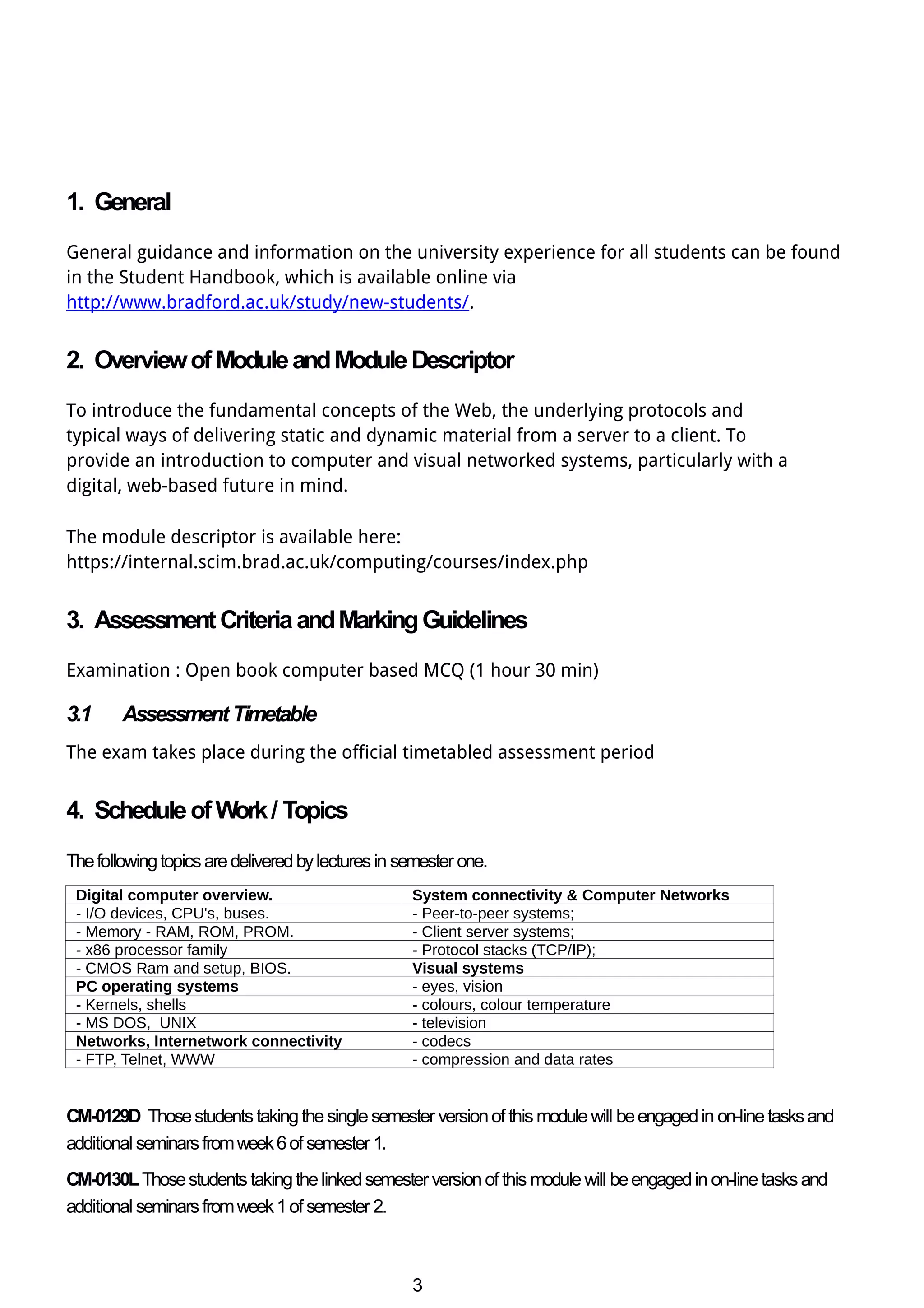 Module Handbook: Fundamentals of Internet Technology | PDF
