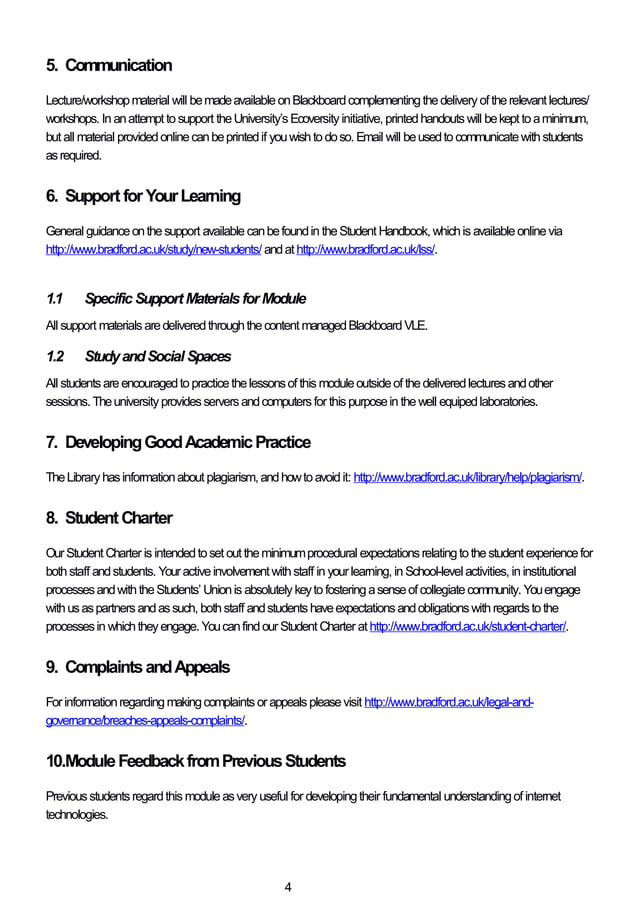 Module Handbook: Fundamentals of Internet Technology | PDF | Operating ...