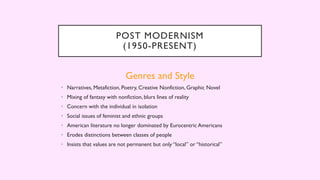Week 3 American Literature Movements | PDF