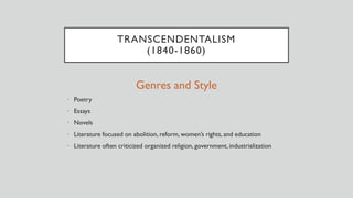 Week 3 American Literature Movements | PDF