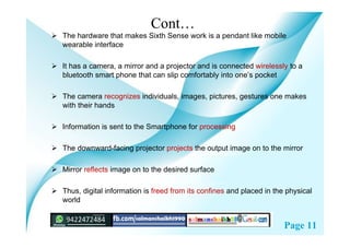 43 sixth sense technology | PPT