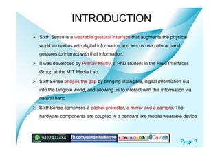 43 sixth sense technology | PPT