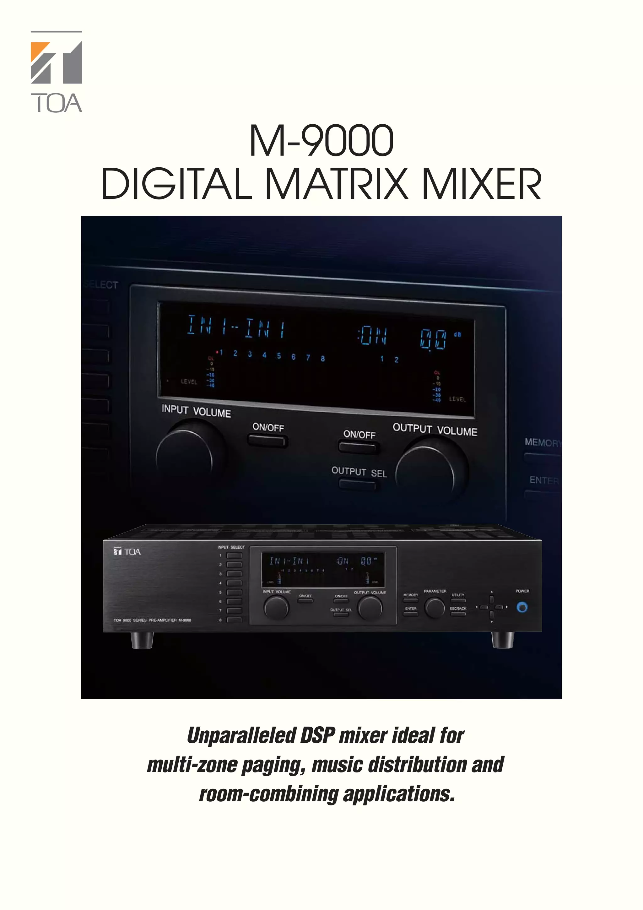 M-9000 Digital Matrix Mixer | PDF | Digital Audio | Computer Software ...
