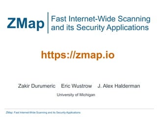 Zmap talk-sec13 | PPT