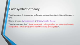 Endosymbiotic bacteria | PPTX