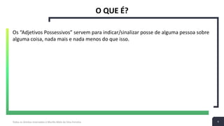 Pronomes Possessivos, Adjetivos Possessivos e Pronomes Reflexivos em ...