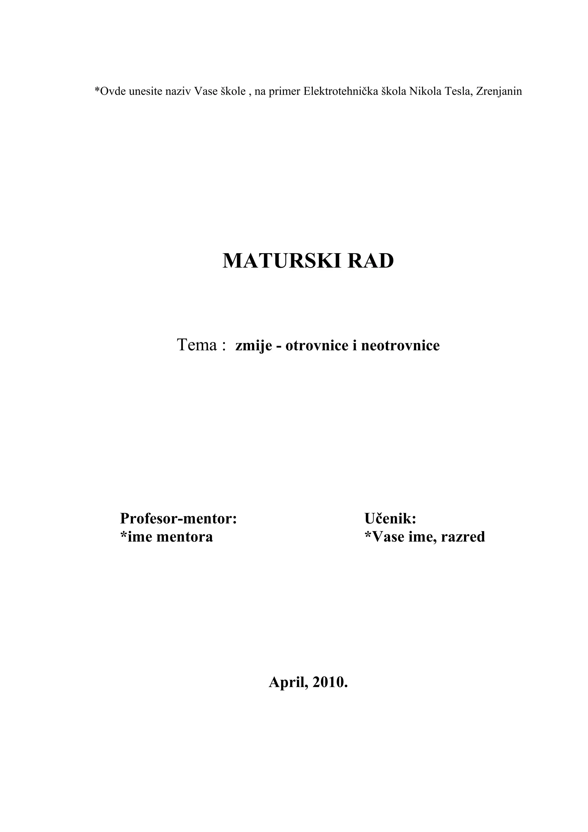 Zmije otrovnice i neotrovnice | DOC