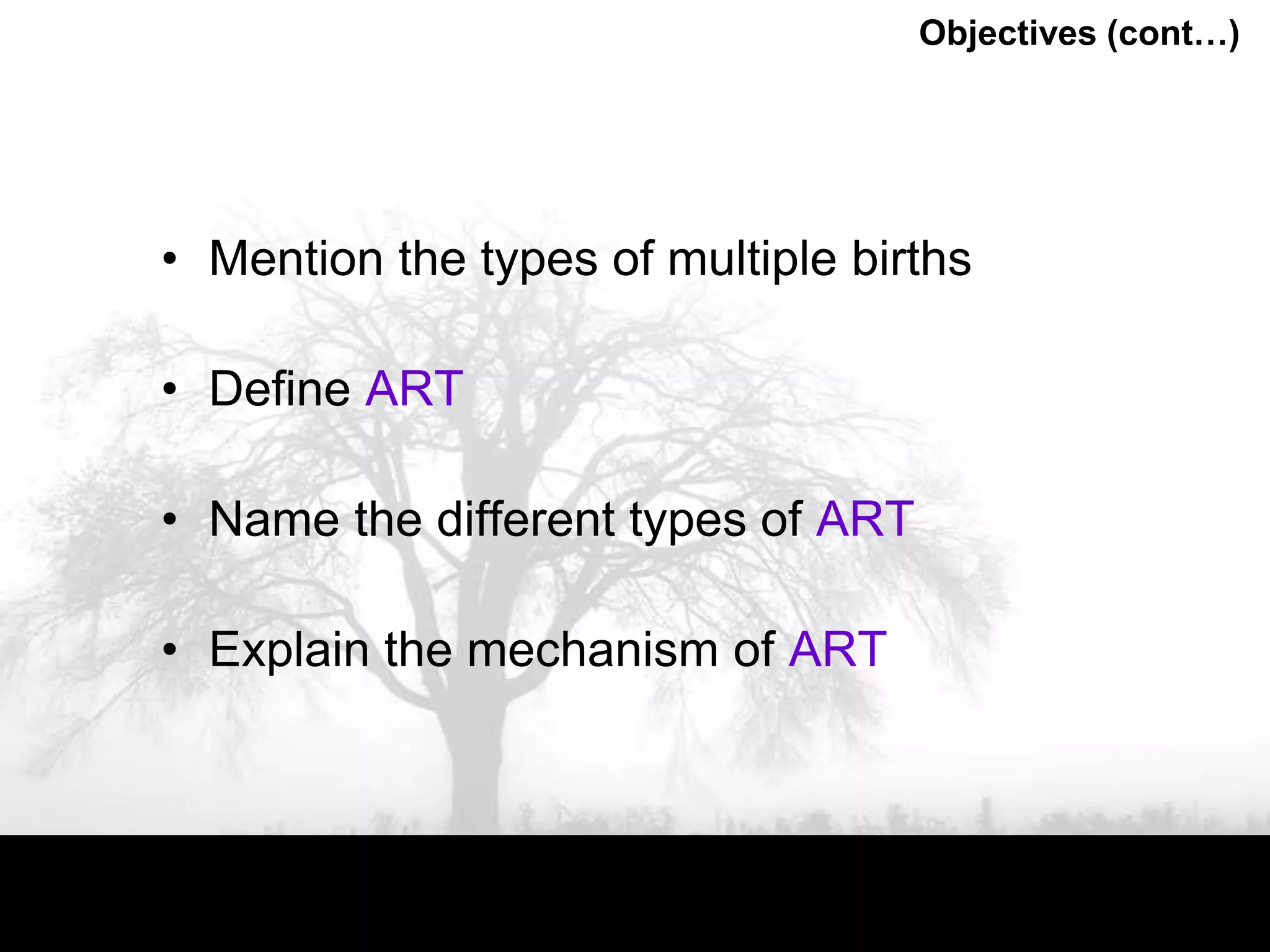 Trend in multiple births after Assisted Reproductive Technology (ART) | PPT