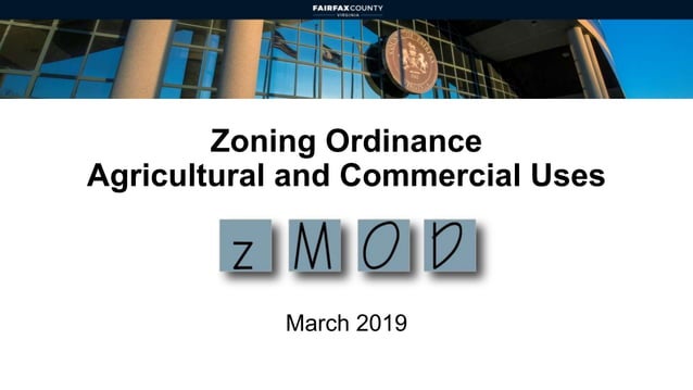 Zoning Ordinance Agriculture and Commercial Uses: zMOD - March 2019 | PPT
