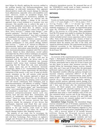 ZMPCAR051000.06.02 Recovery after high-intensity intermittent exercise ...