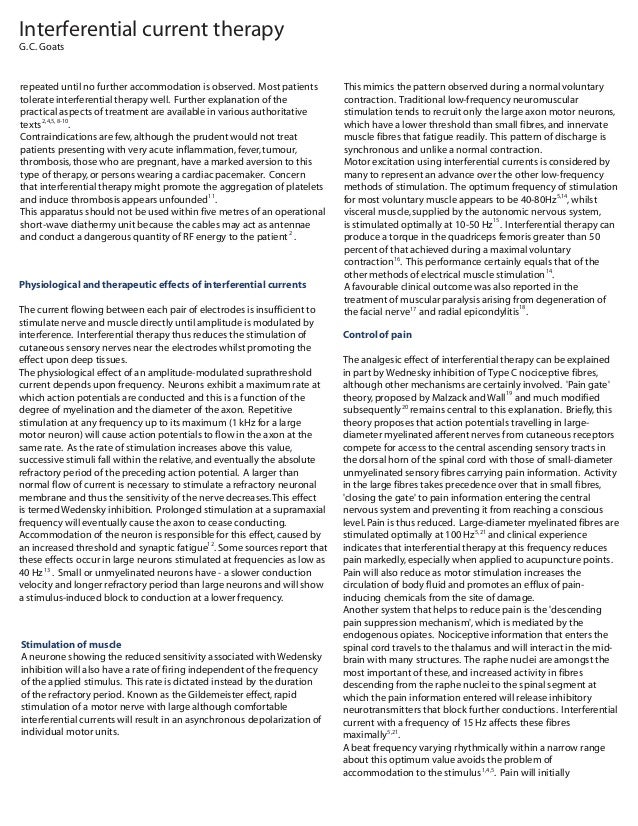 ZMPCZM016000.11.03 Interferential current therapy