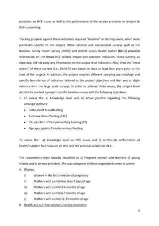 Baseline Study on IYCF | PDF
