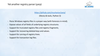 In-depth forensic analysis of Windows registry files | PDF