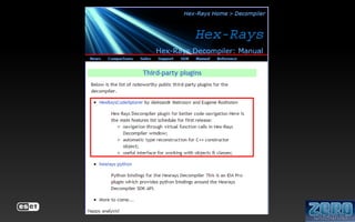 HexRaysCodeXplorer: make object-oriented RE easier | PDF
