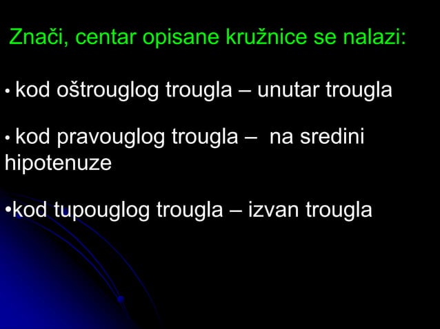 Znacajne tacke trougla | PPT