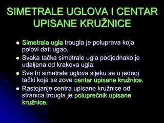 Znacajne tacke trougla | PPT