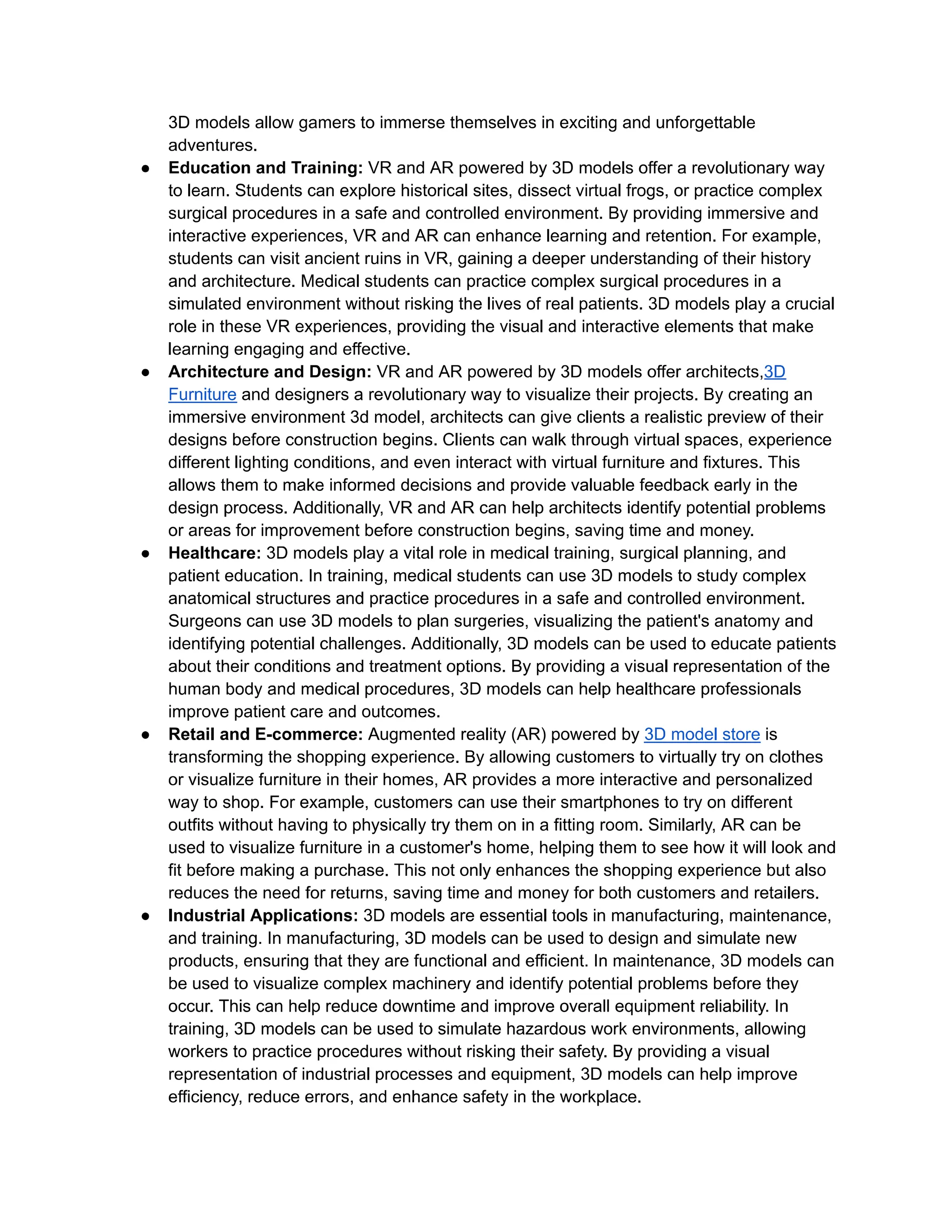 From Pixels to Reality: How 3D Models Power Immersive Experiences | PDF