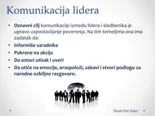 Znati biti lider | PPTX