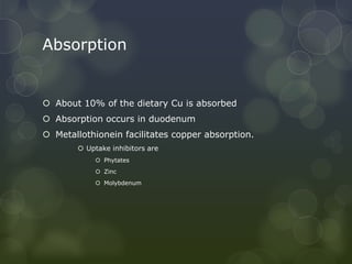 Zn & Cu, Biochemistry minerals | PPTX