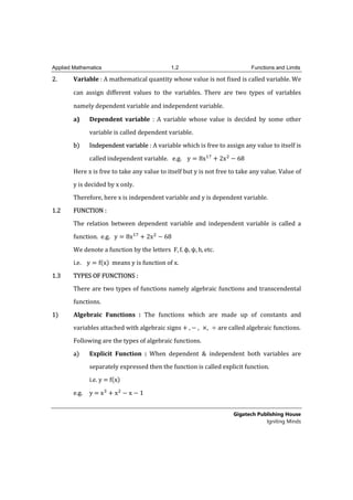 applied math 2nd semester diploma | PDF