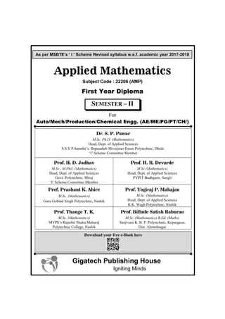 applied math 2nd semester diploma | PDF