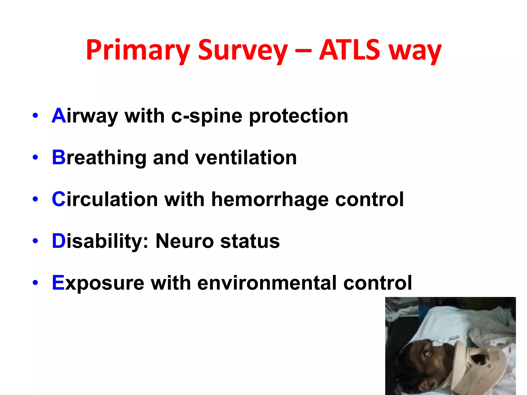 Primary survey in Trauma | PPTX