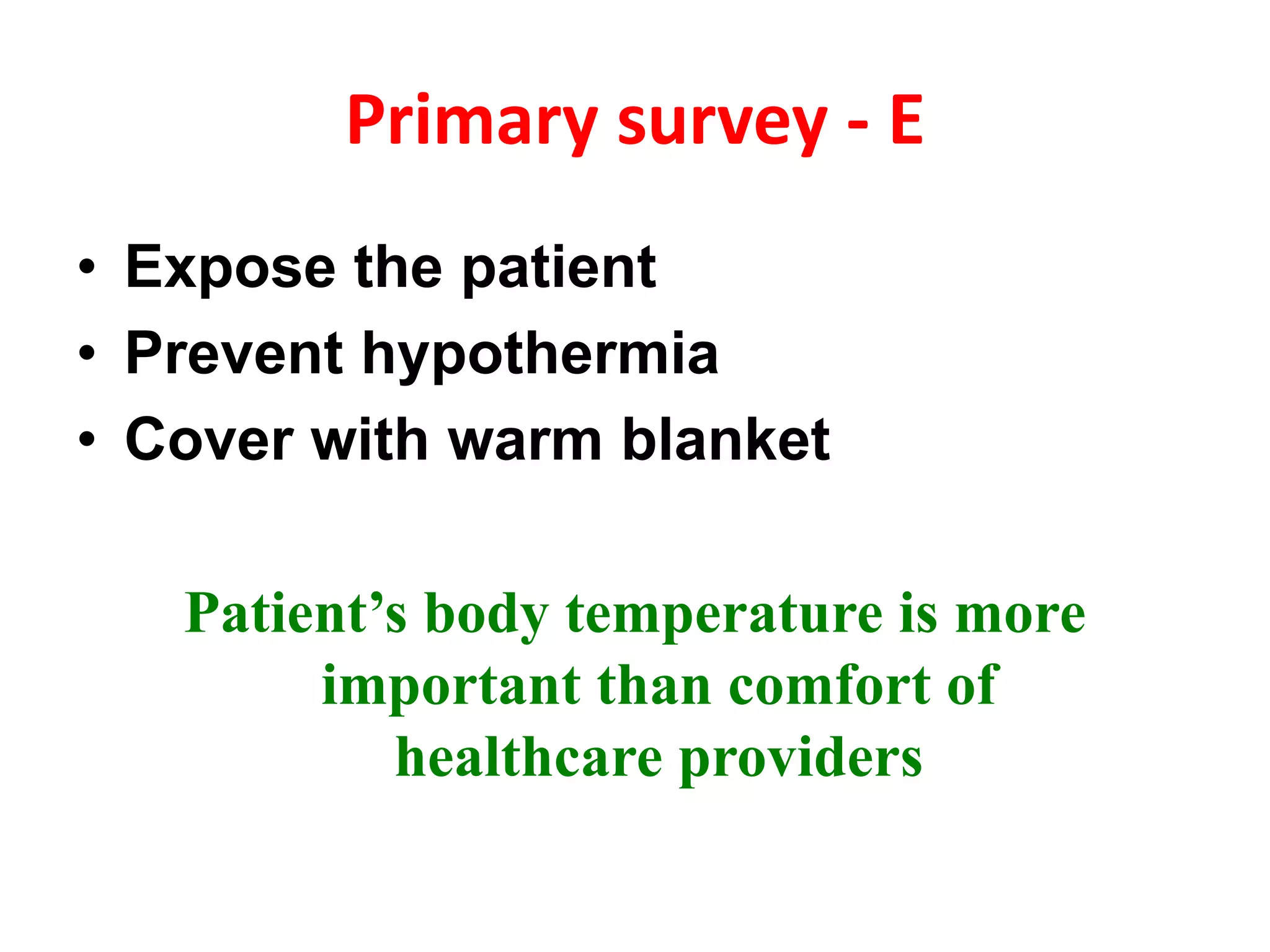 Primary survey in Trauma | PPTX
