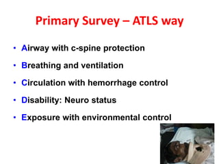 Primary survey in Trauma | PPTX