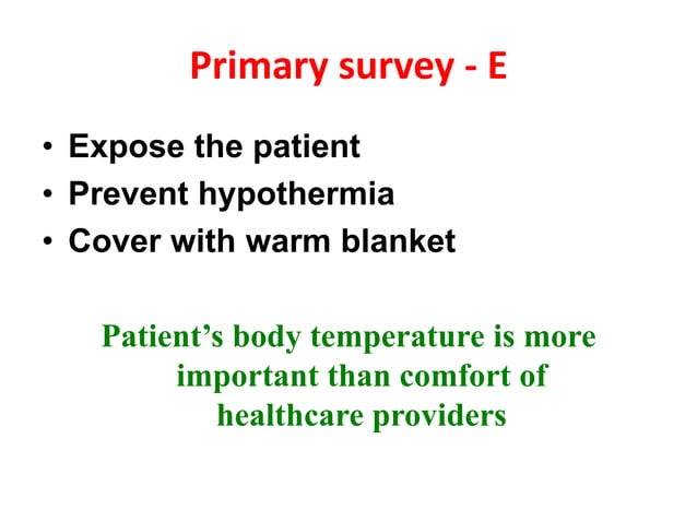 Primary survey in Trauma | PPTX | First Aid | Injuries
