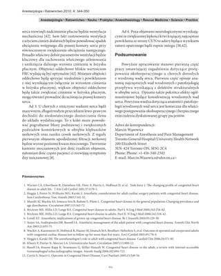 Znieczulenie doroslego pacjenta z wada serca | PDF