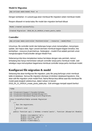Belajar membuat modul crud di laravel 5 | PDF