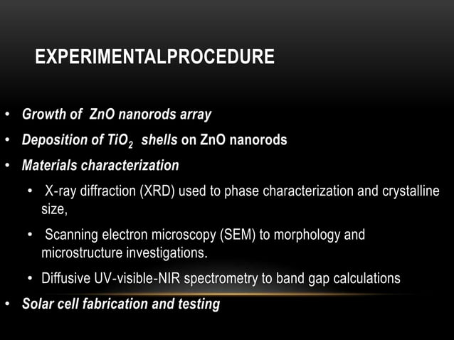 independent study : TiO2-ZnO coreshelll | PPT