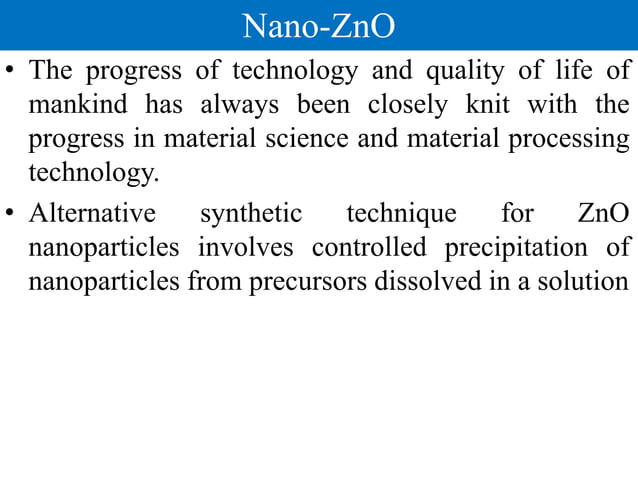 ZnO PPT.pptx | Chemistry | Science