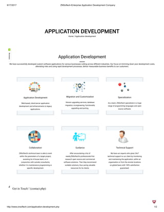 Zn softech enterprise application development company | PDF
