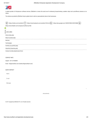 Zn softech enterprise application development company | PDF