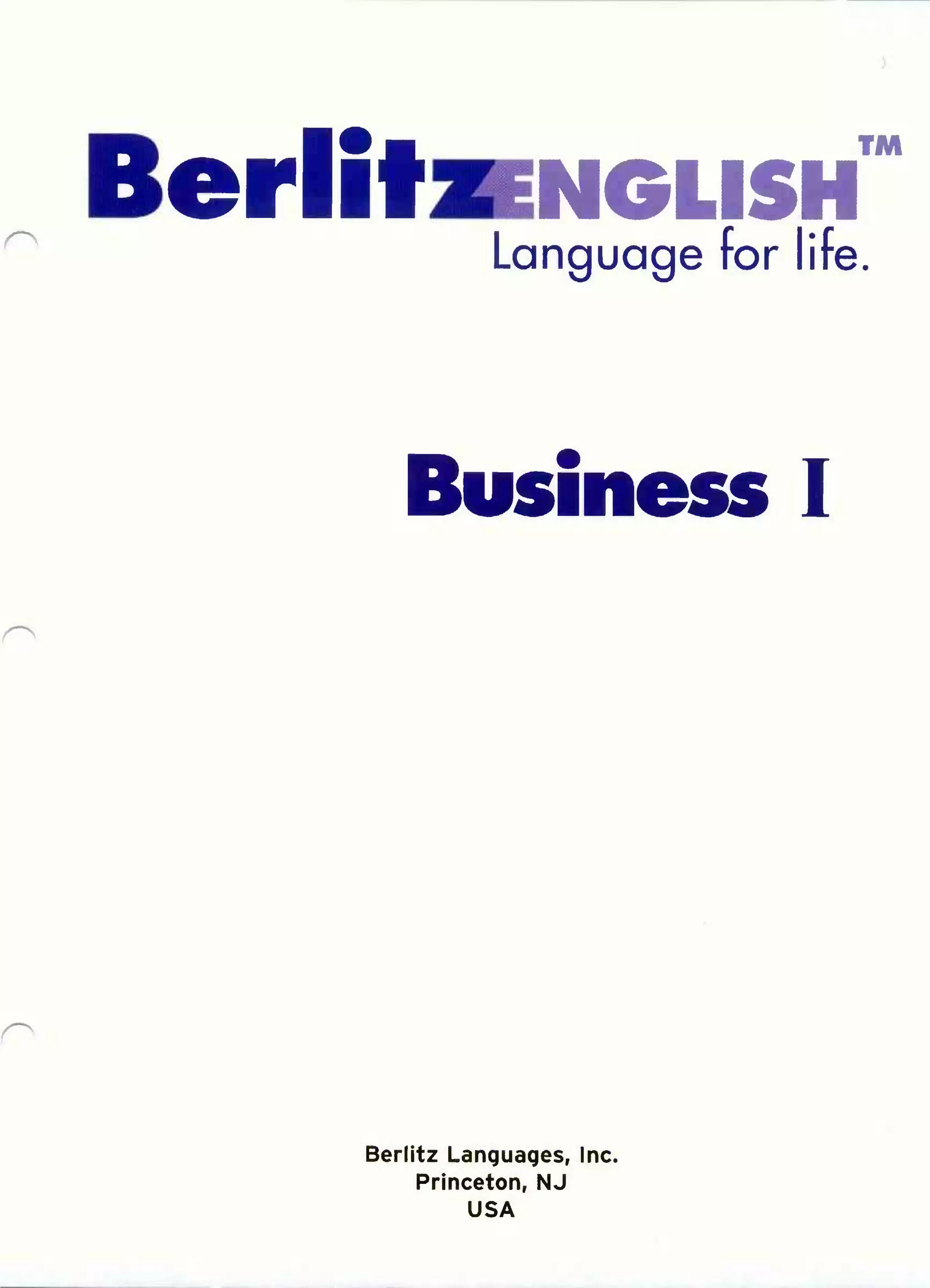 Berlitz english business 1 - book | PDF