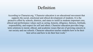 Character education | PPTX