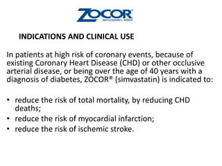 Zocor product monograph | PPTX | Heart and Cardiovascular Diseases ...