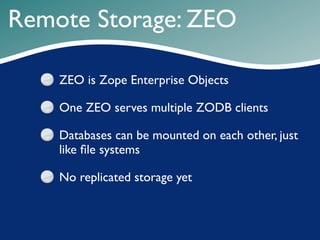 ZODB, the Zope Object Database (May 2003) | PPT