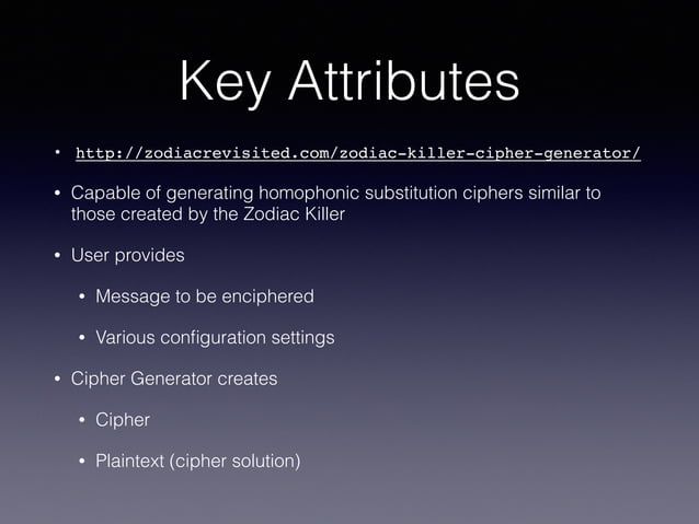Zodiac Killer Cipher Generator | PDF