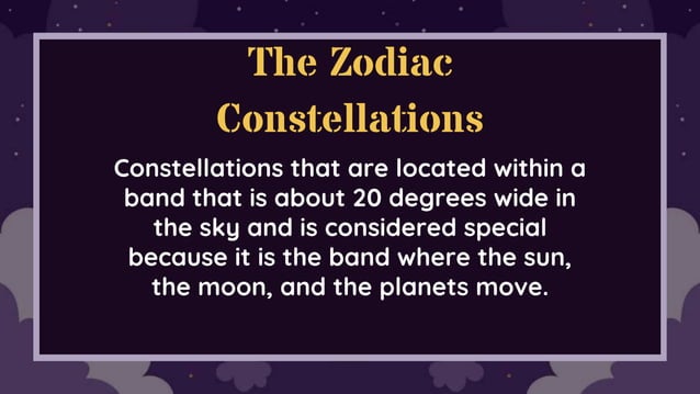 the zodiac constellation: the 12 birth month constellation | PPTX ...