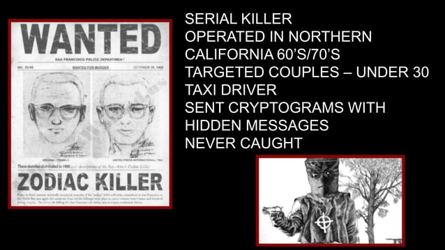 Zodiac Killer History presentation | PPTX | Crime & Harmful Acts to ...