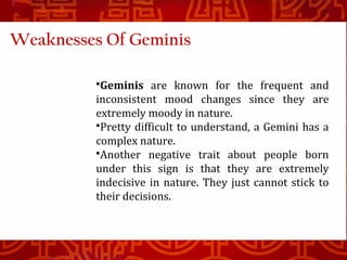 Zodiac sign of gemini features | PPT