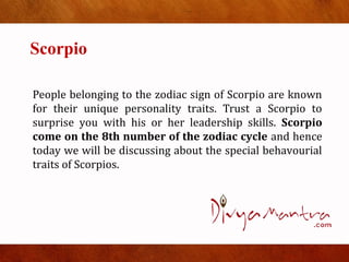 Zodiac sign of scorpio | PPT