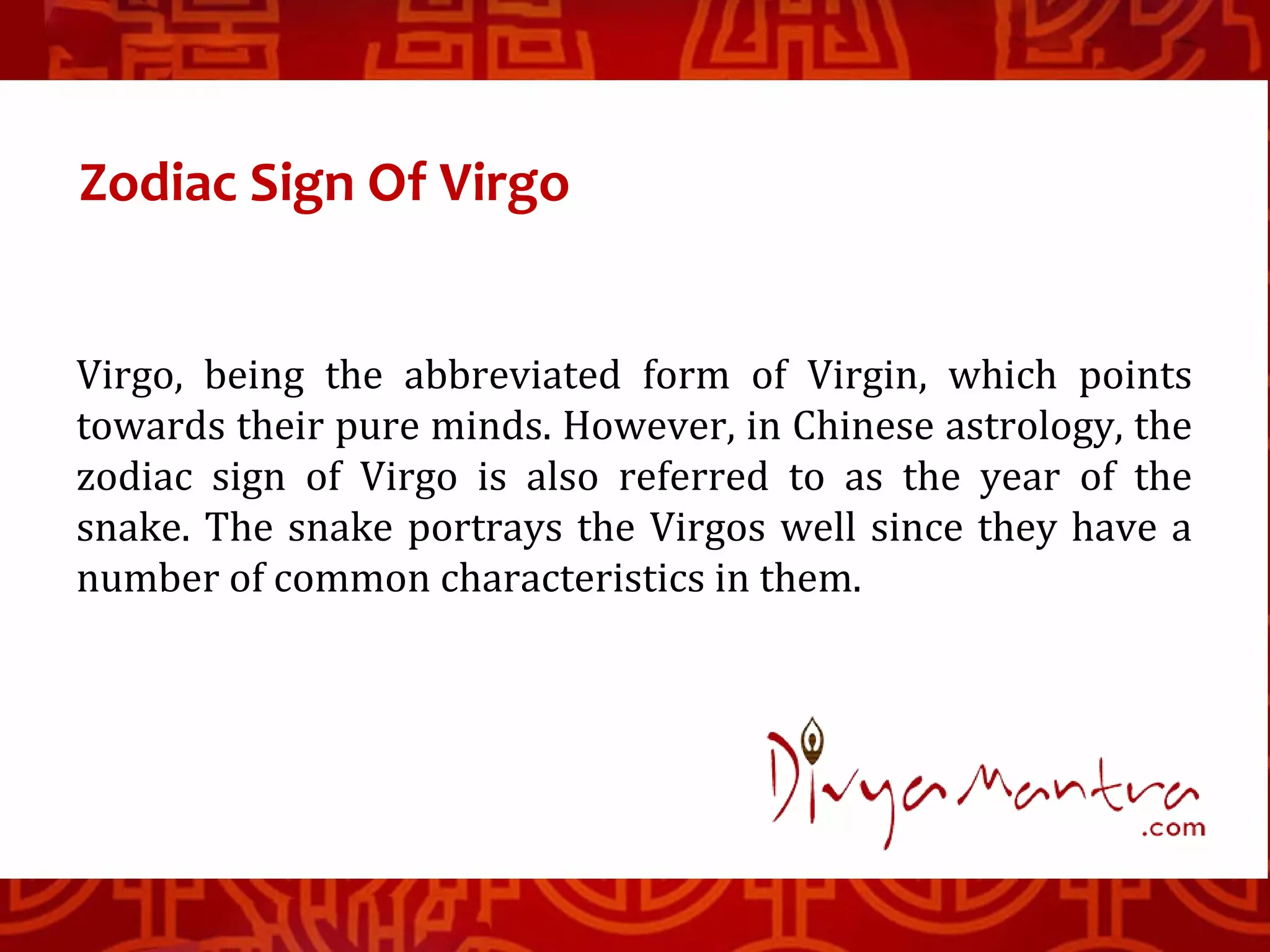 Zodiac sign of virgo | PPT