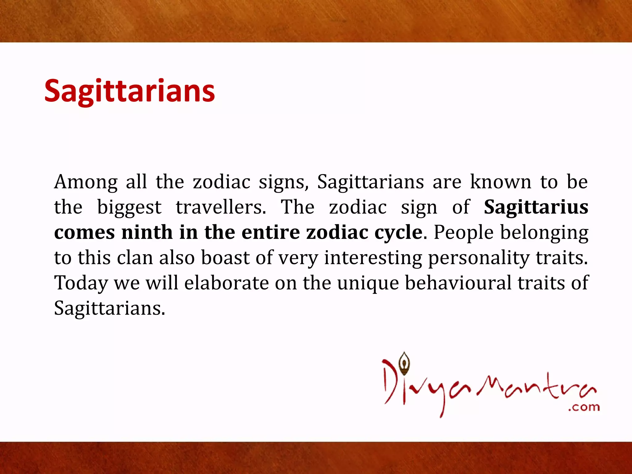 Zodiac signs of sagittarians | PPT