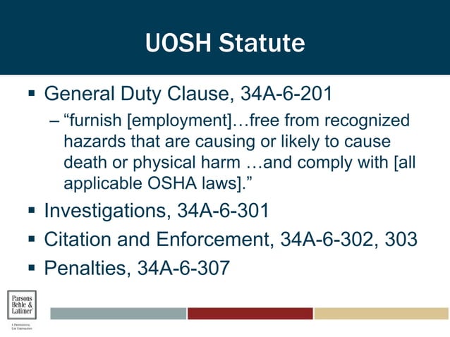 Utah_OSHA_Workplace_Accidents_Investigations_Citations | PPT