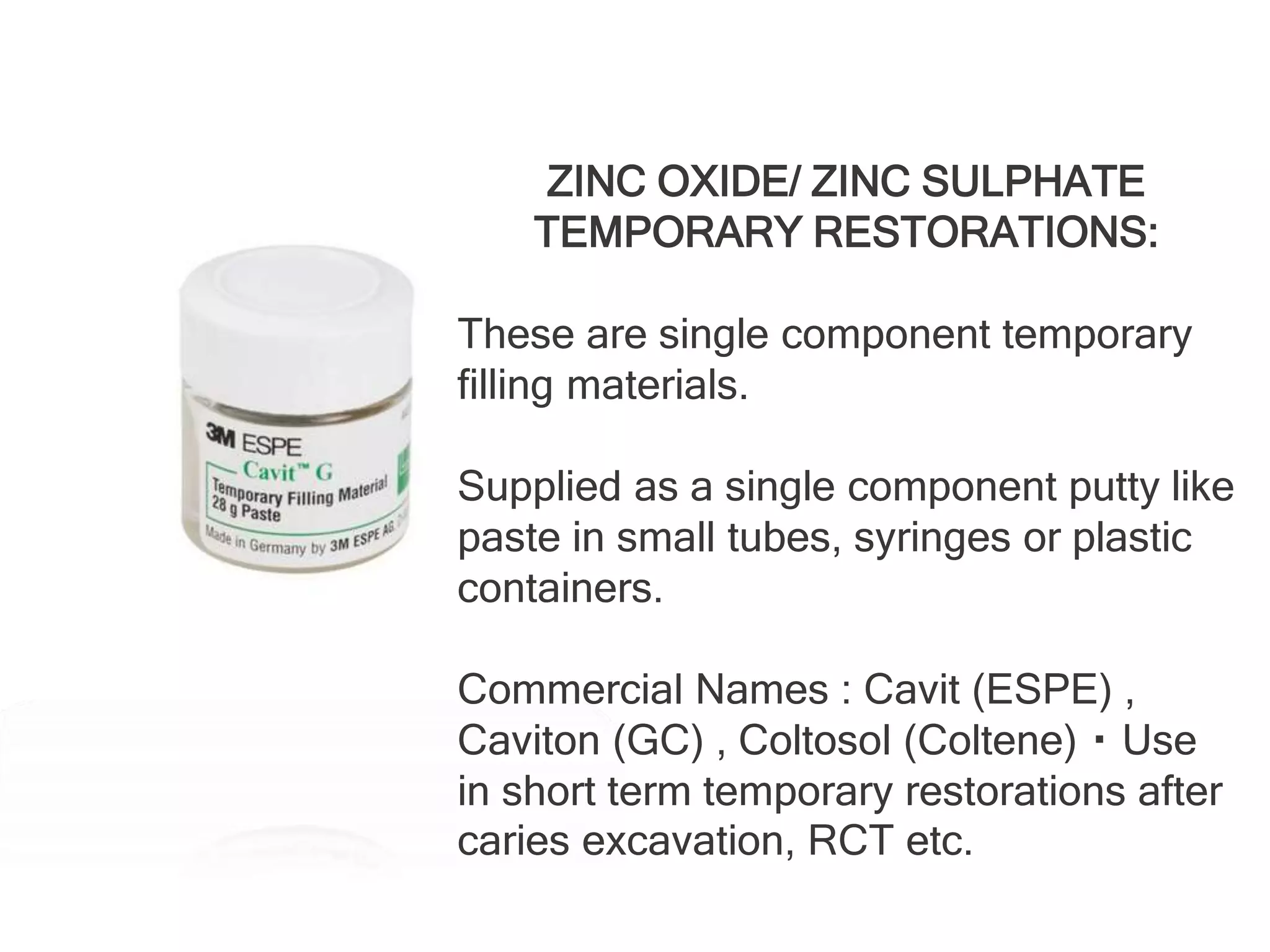 ZOE -ZINC OXIDE EUGENOL | PPTX
